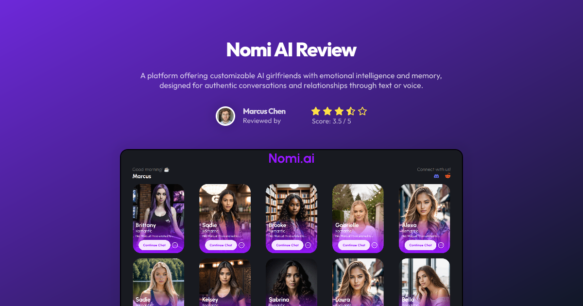 Nomi AI Review 2025: Pros, Cons, and Who Is It For